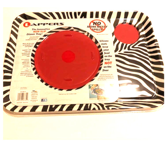 Lapper | Dining | 2pack Nonslip Dinner Trays In Zebra Print | Poshmark